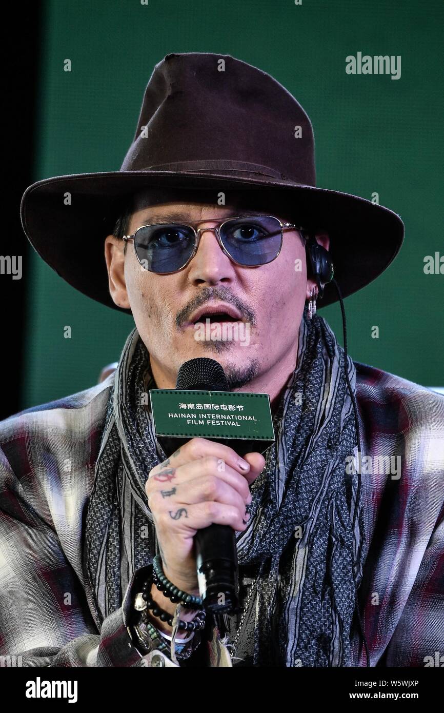 American actor Johnny Depp attends the "Master Carnival" event during ...