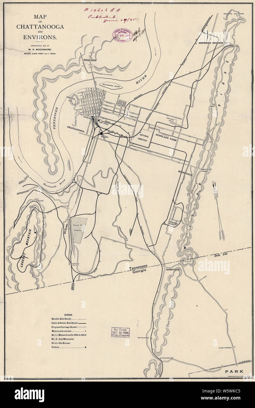 Map of chattanooga hi-res stock photography and images - Alamy