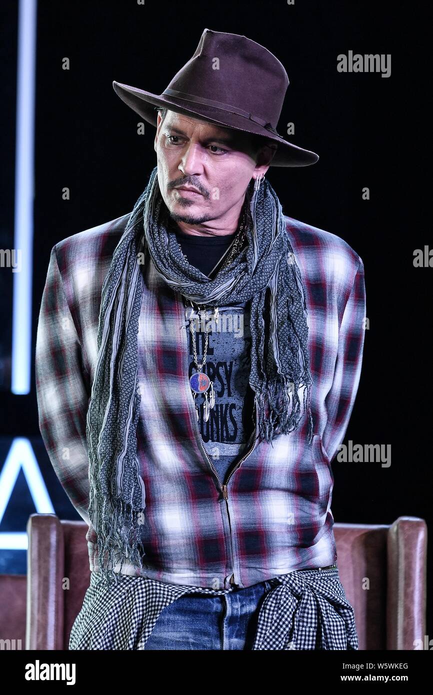 American actor Johnny Depp attends the "Master Carnival" event during ...