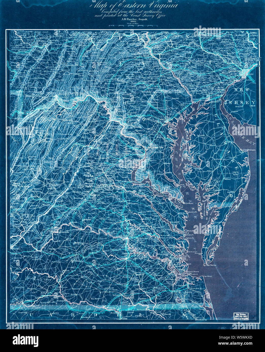Civil War Maps 0704 Map of eastern Virginia Inverted Rebuild and Repair ...