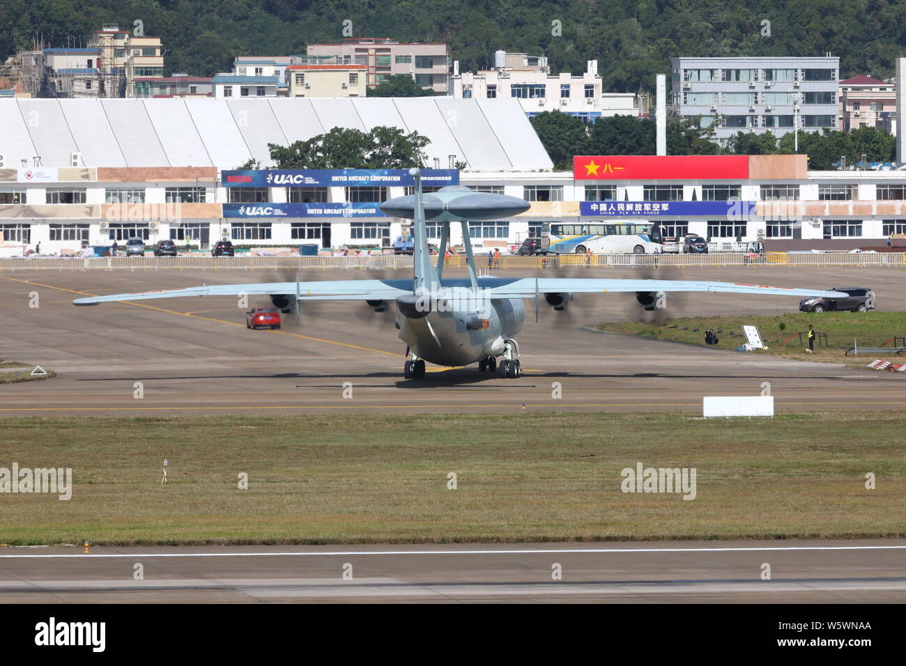 A KongJing KJ-500 Airborne Early Warning (AEW) arrives at the Zhuhai ...