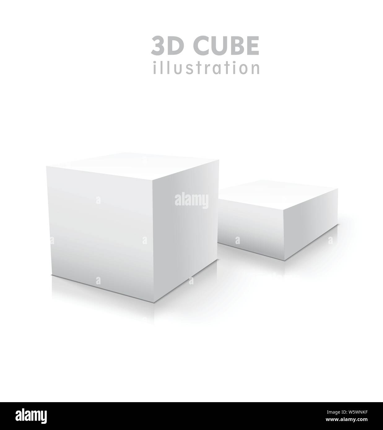 White vector cube. Vector illustration without background Stock Vector ...