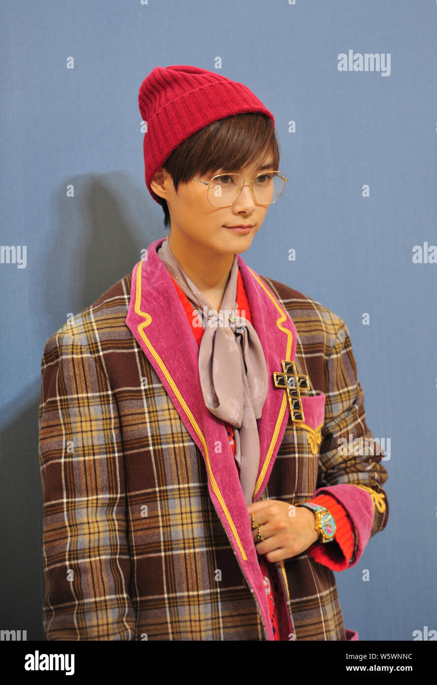 Chinese singer and actress Chris Lee or Li Yuchun attends a promotional ...