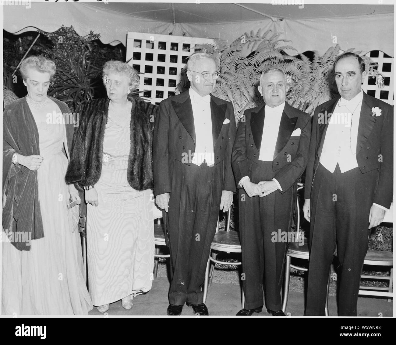 Photograph of president truman with mrs truman and other dignitaries hi ...