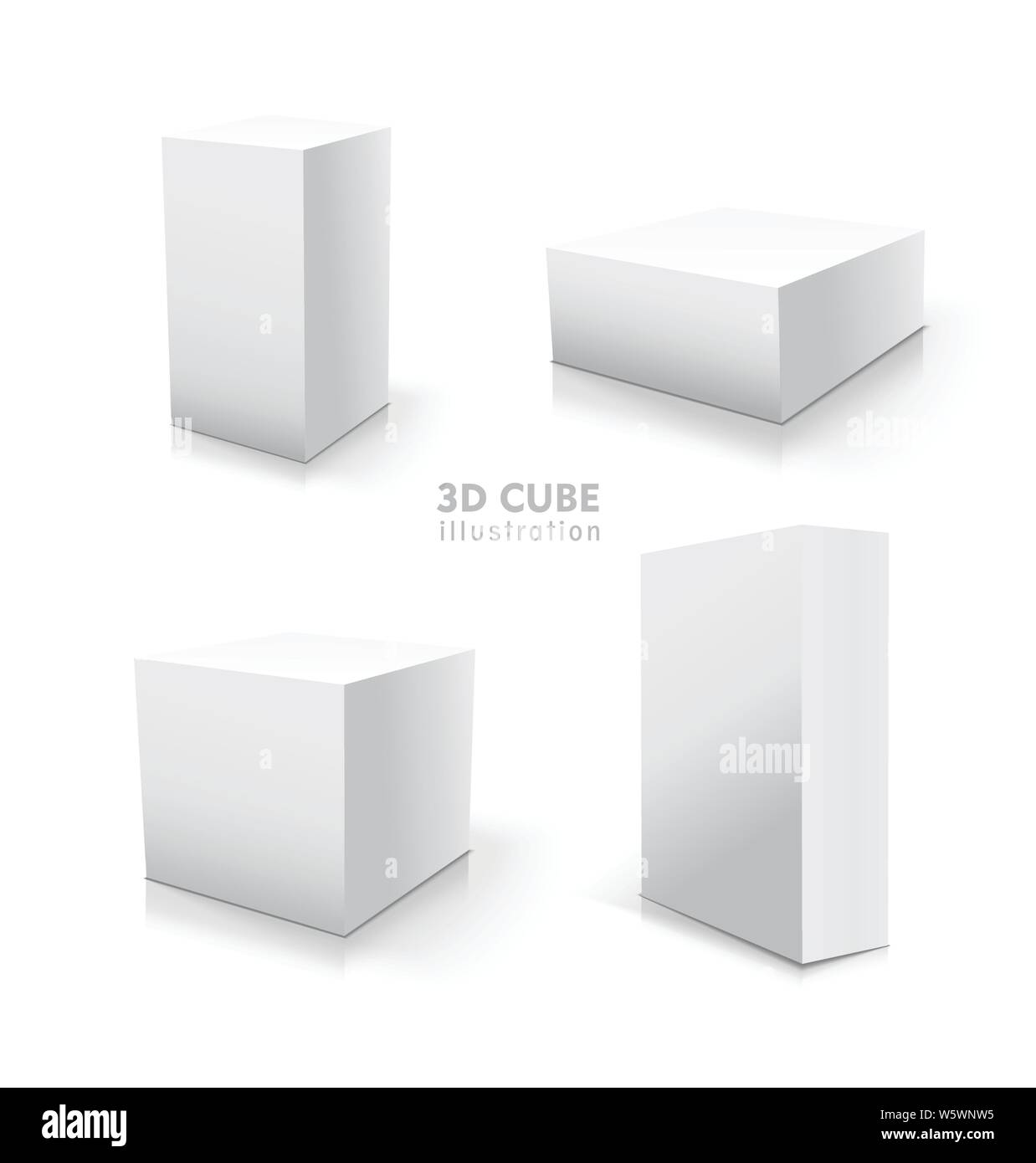 White vector cube. Vector illustration without background Stock Vector ...