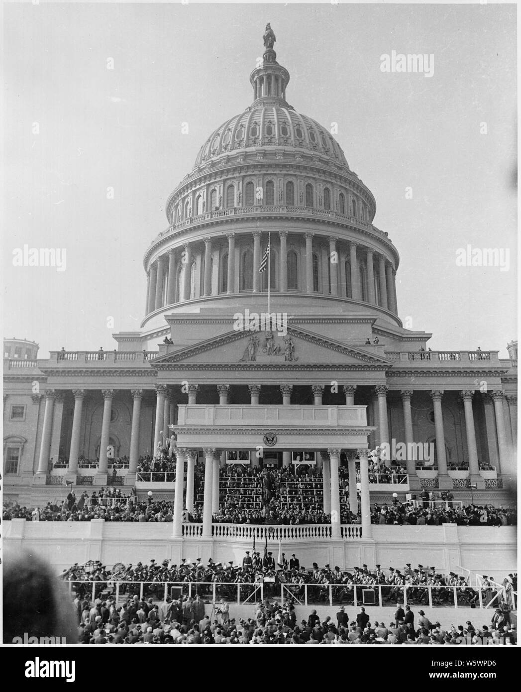 Photograph of the U.S. Capitol and the Inaugural platform during ...