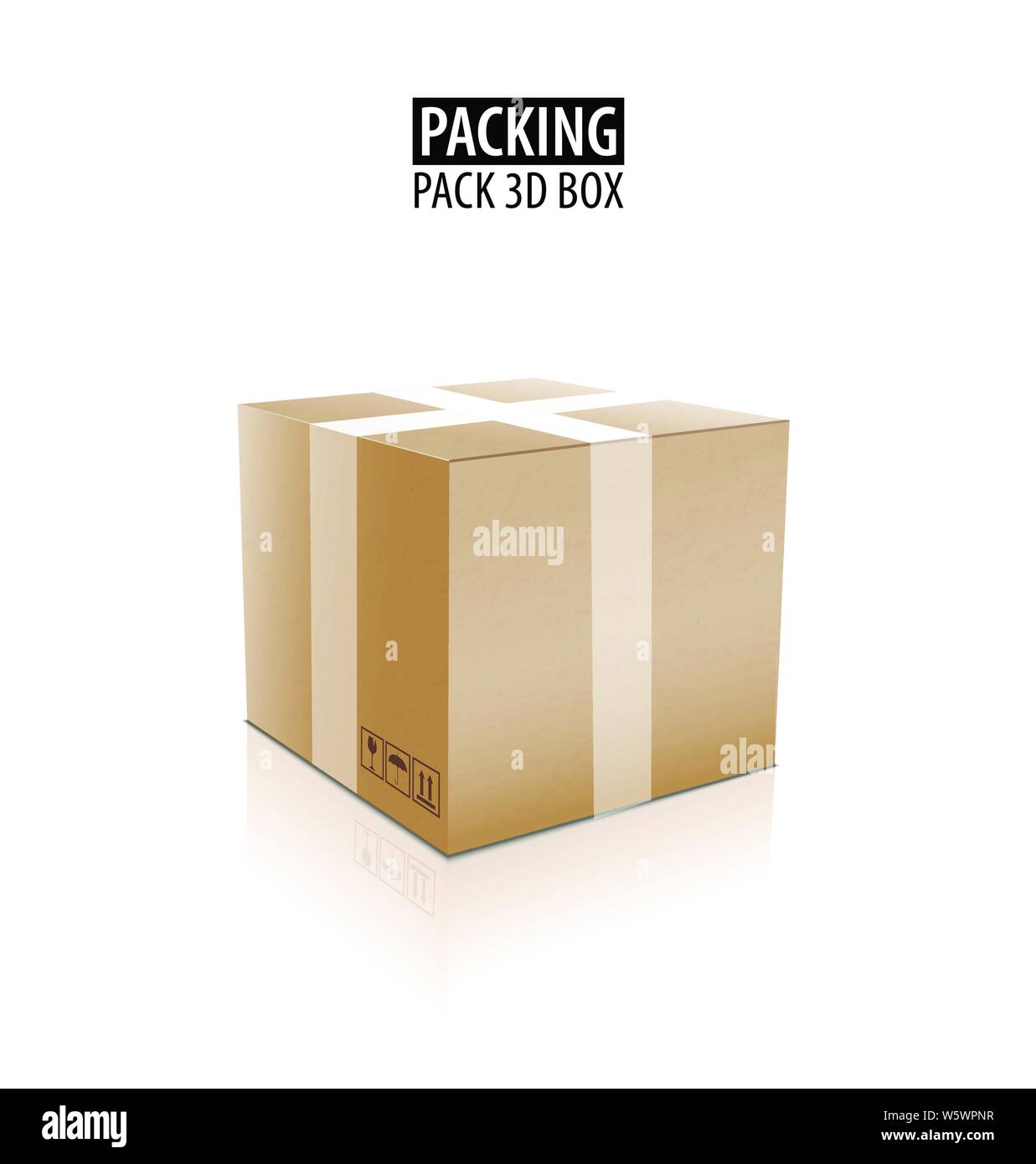 Fragile cardboard box clipart Stock Vector Images - Alamy