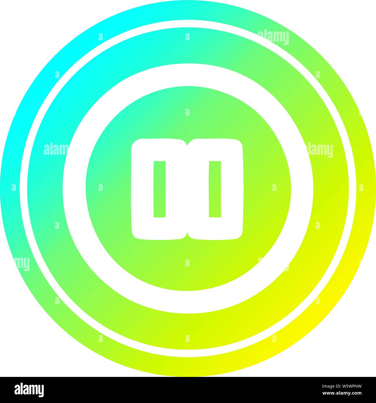 pause button circular icon with cool gradient finish Stock Vector Image & Art - Alamy