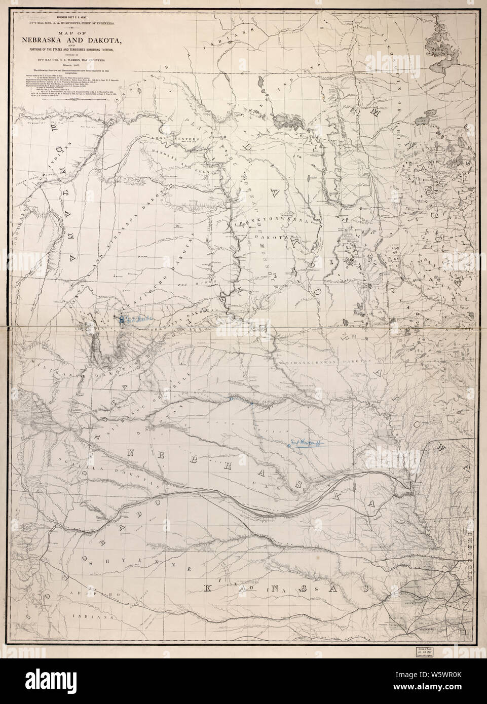 Civil War Maps 0757 Map of Nebraska and Dakota and portions of the ...