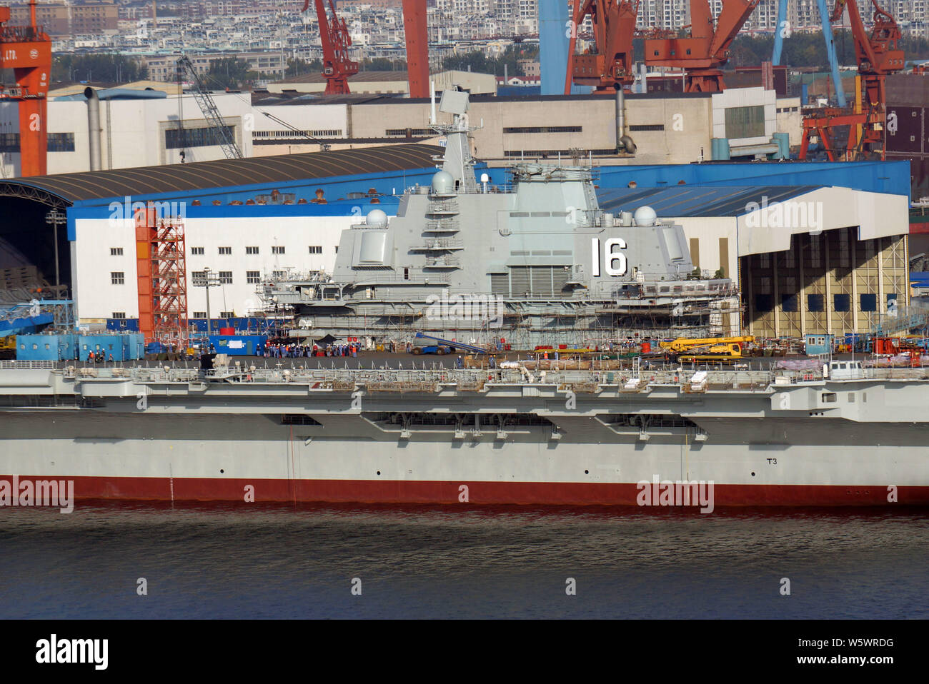 China's first domestically built aircraft carrier, the Type 001A ...