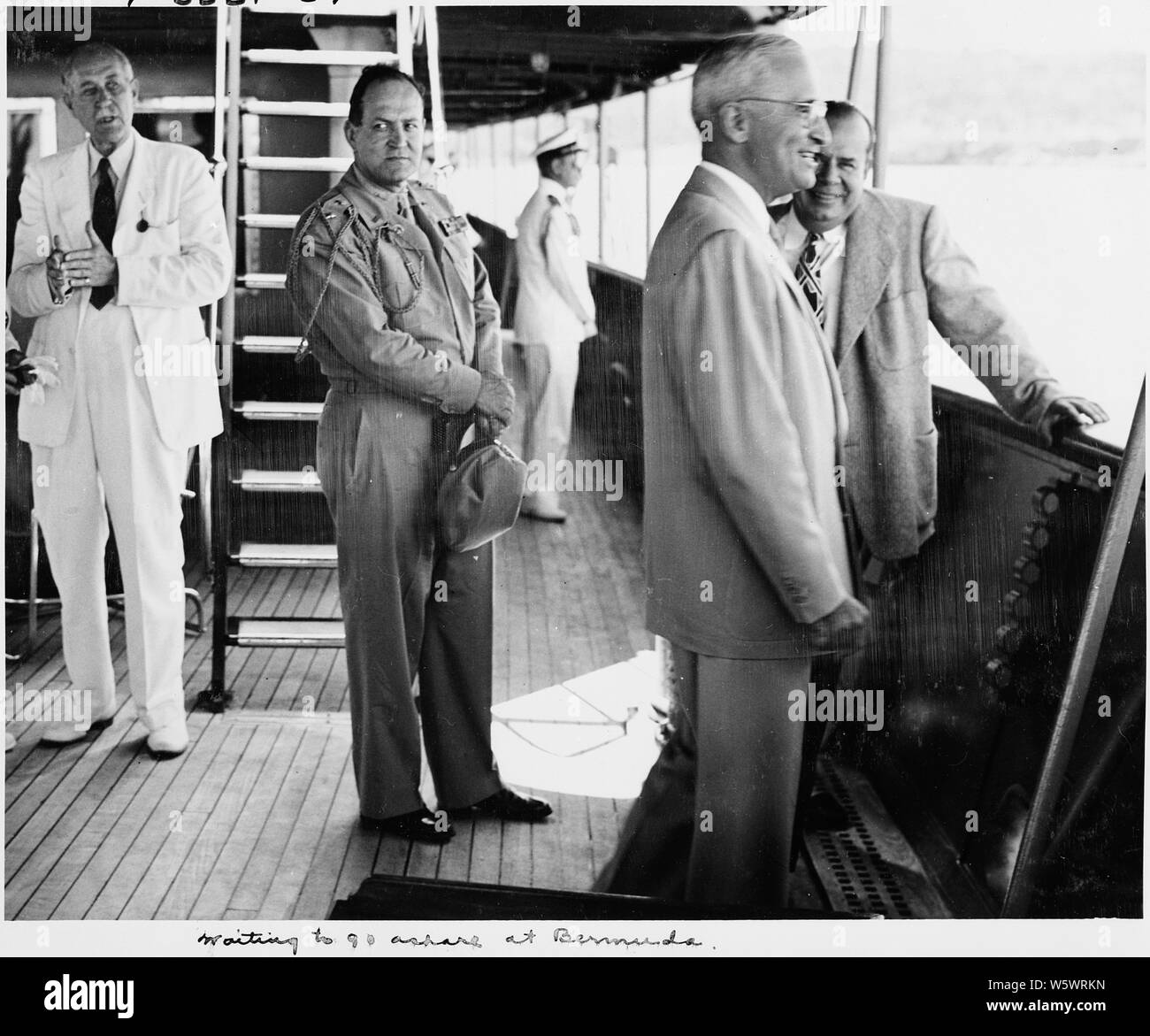 Photograph taken during the vacation cruise of President Harry S ...
