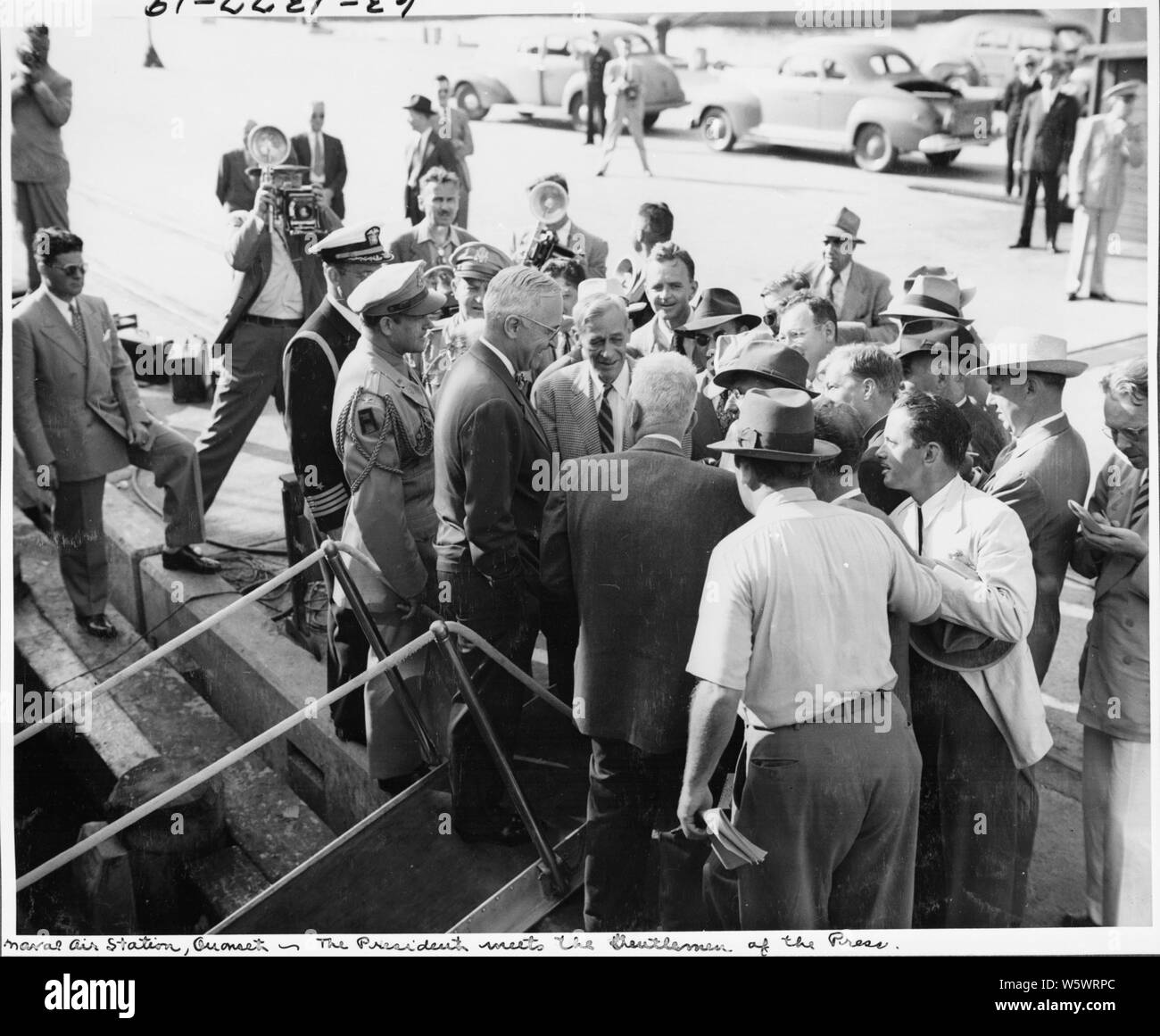 Photograph taken during the vacation cruise of President Harry S ...