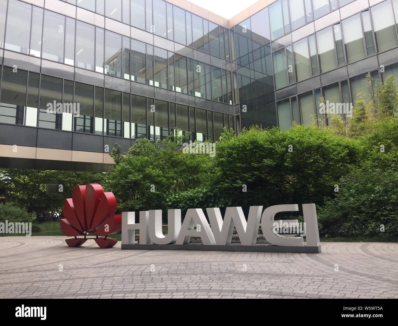 --FILE--View of an office building of Huawei in Hangzhou city, east ...