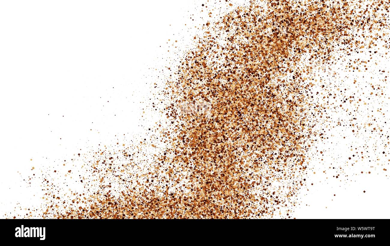 Coffee Color Texture Isolated on White Background. Brown Particles ...