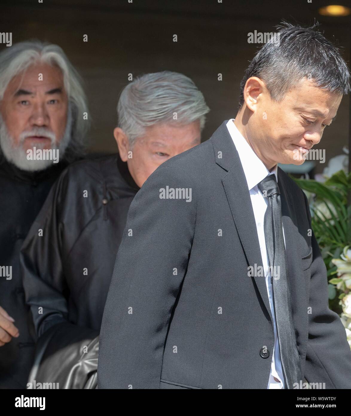 Jack Ma or Ma Yun, Chairman of Alibaba Group, attends the funeral ...