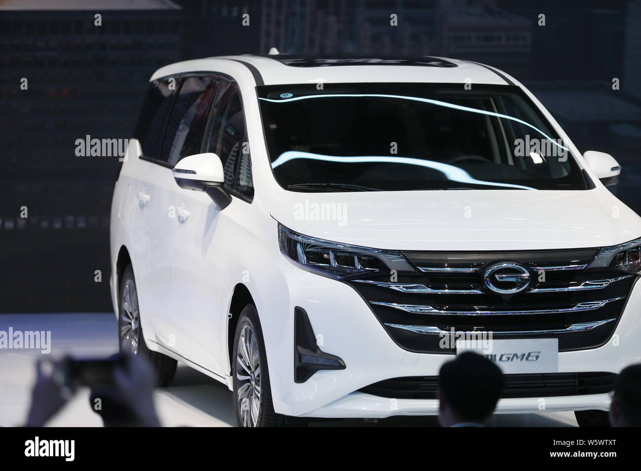 A GAC Trumpchi GM6 MPV is on display during the 16th China (Guangzhou) International Automobile ...