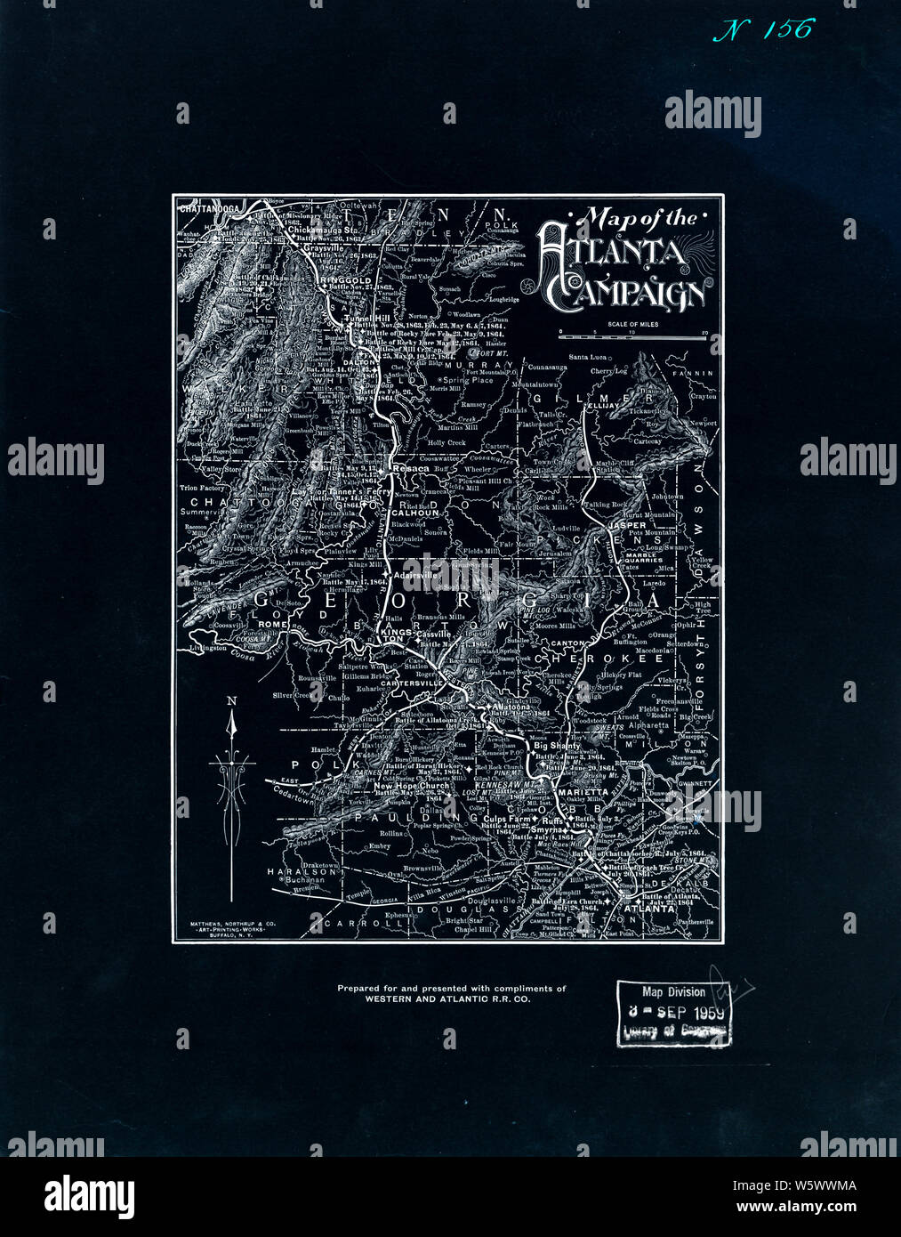 Civil War Maps 0812 Map of the Atlanta Campaign Inverted Rebuild and ...