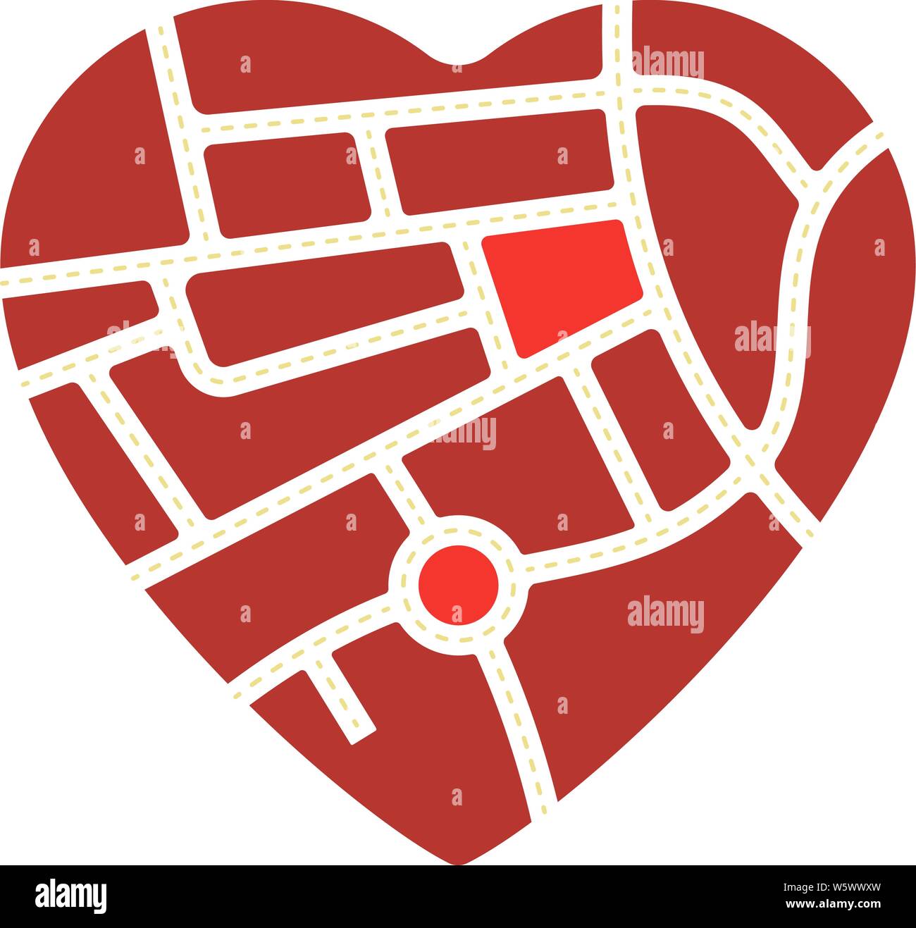 Heart map hi-res stock photography and images - Alamy