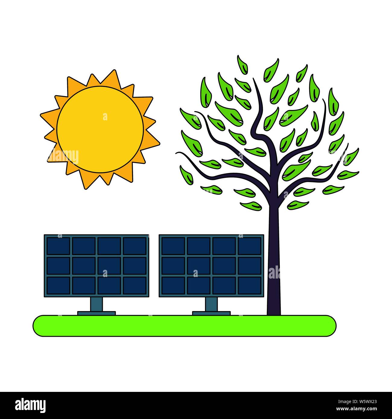 ecology nature environment save cartoon Stock Vector Image & Art - Alamy