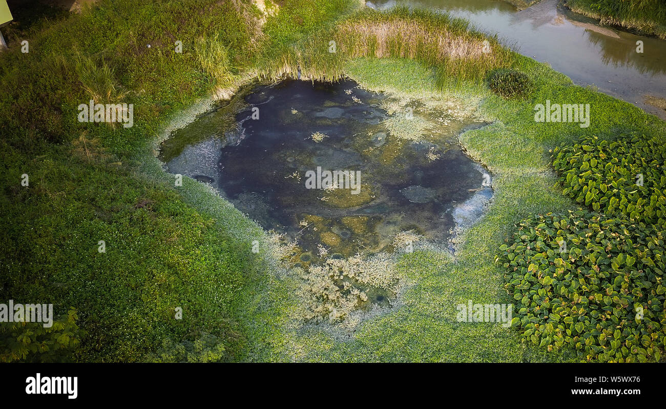 Aerial view water pollution river china hi-res stock photography and ...