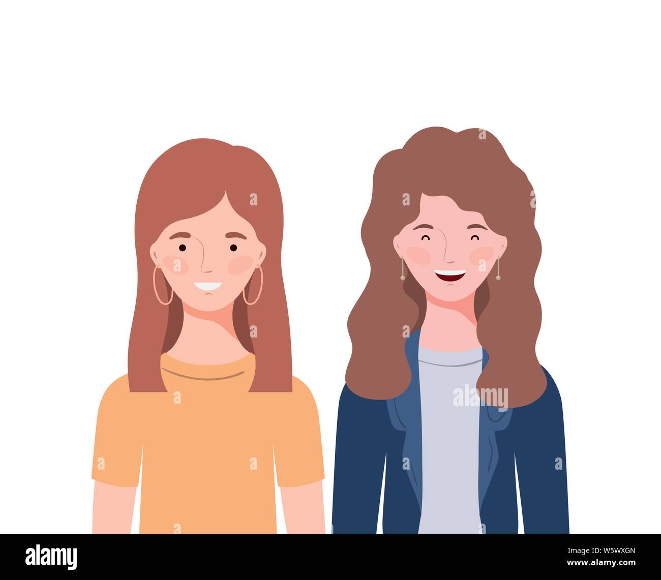 young women on white background Stock Vector Image & Art - Alamy