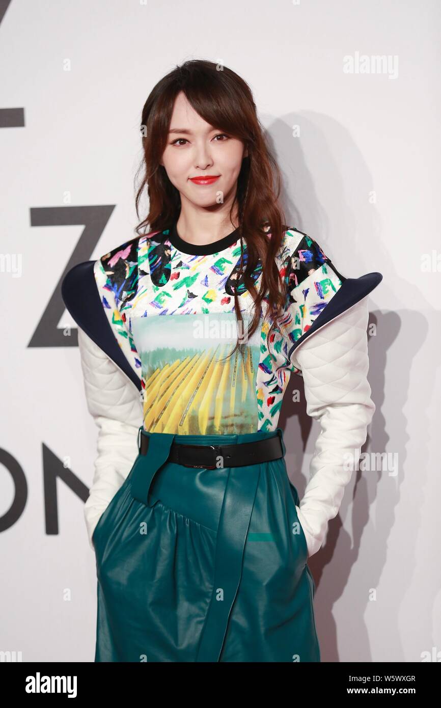 Chinese actress Tiffany Tang or Tang Yan arrives at the Louis Vuitton ...