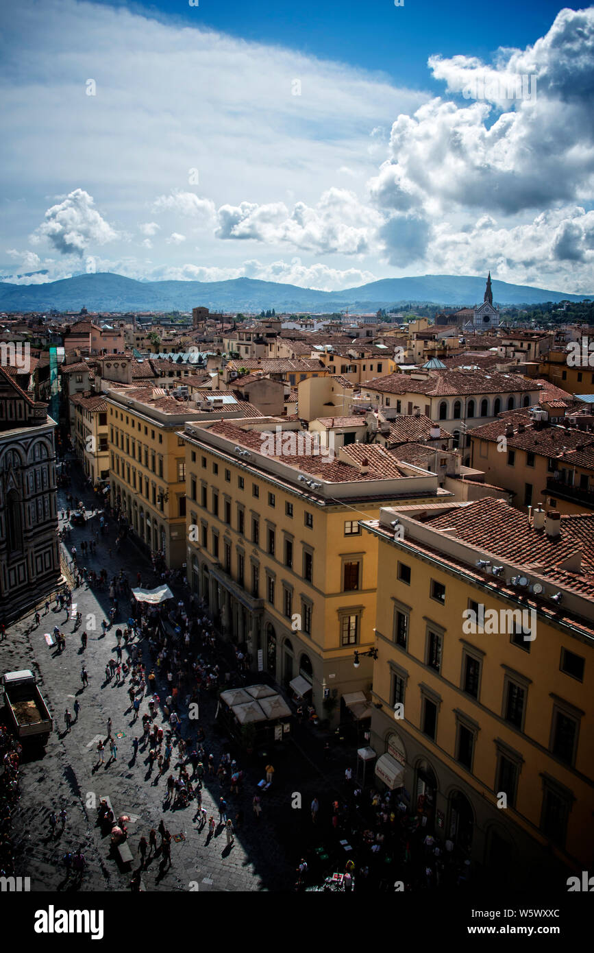 Bird's eye view of the streets of florence Stock Photo - Alamy
