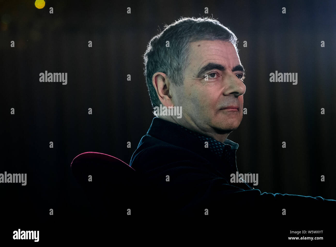 English actor Rowan Atkinson attends a press conference for new movie ...