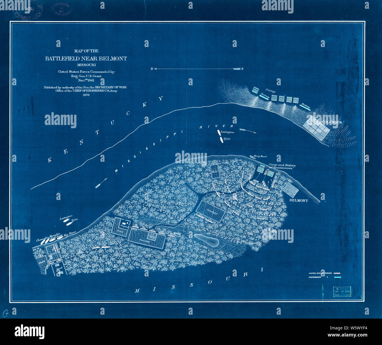 Civil War Maps 0842 Map of the battlefield near Belmont Missouri ...