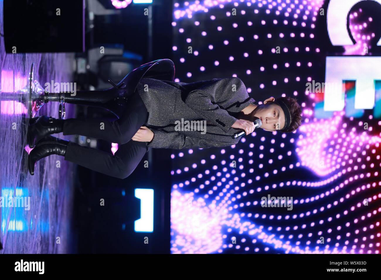 Key of South Korean boy band SHINee performs during a showcase to ...