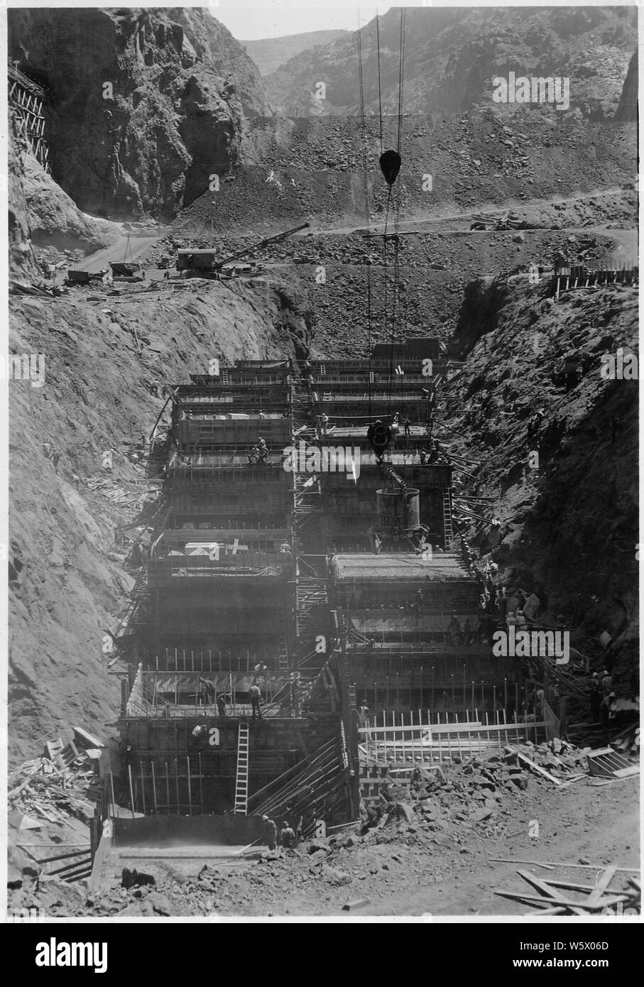 Hoover Dam Construction Concrete