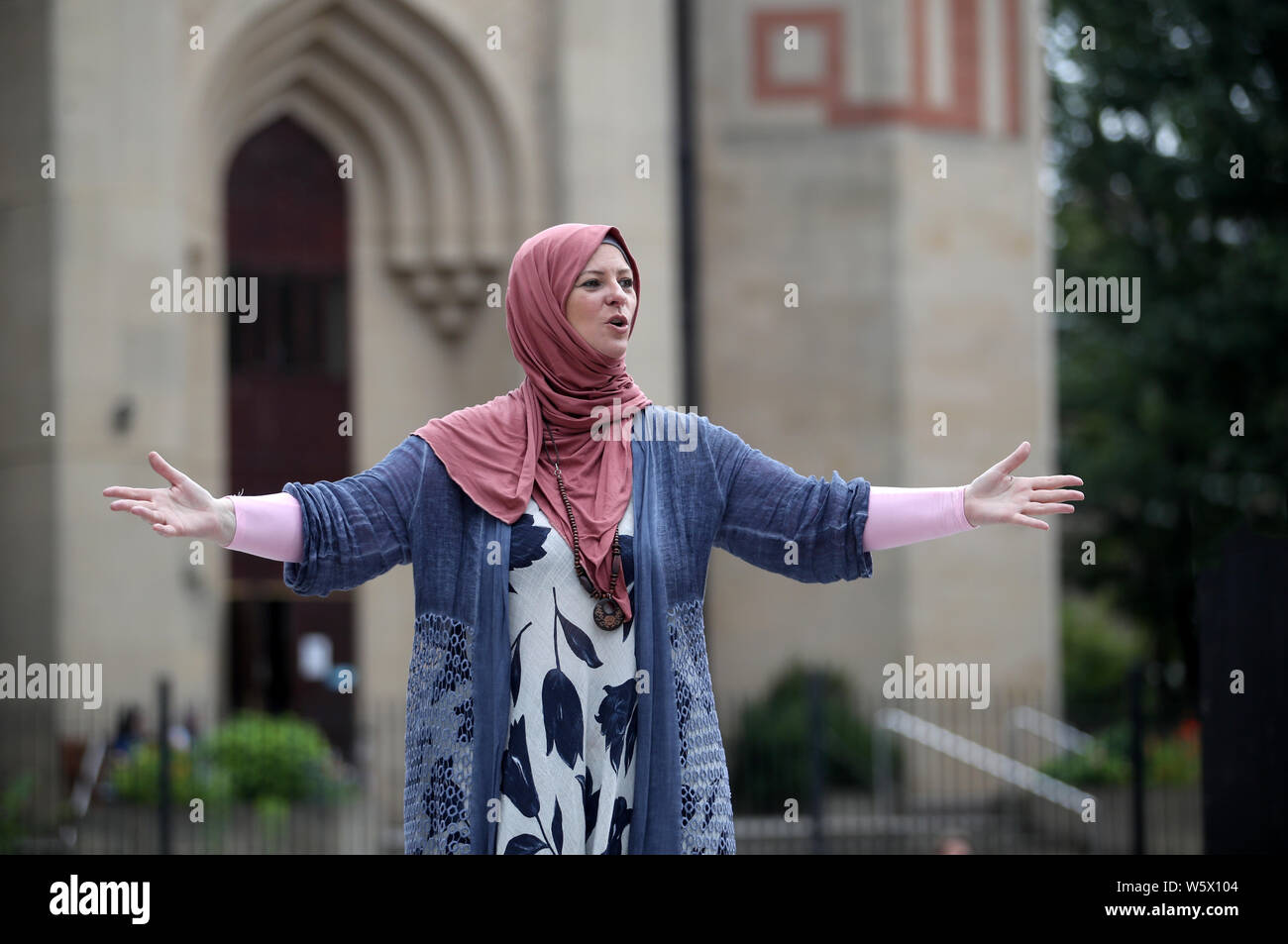 Journalist and human rights activist Lauren Booth outside Edinburgh ...