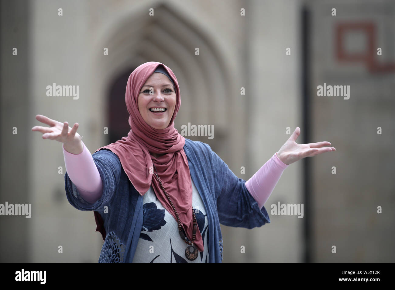 Journalist and human rights activist Lauren Booth outside Edinburgh ...