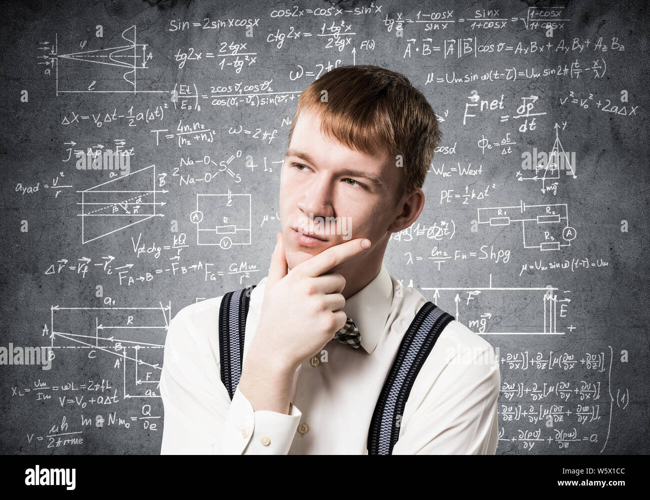 Teenager calculations chalkboard hi-res stock photography and images ...