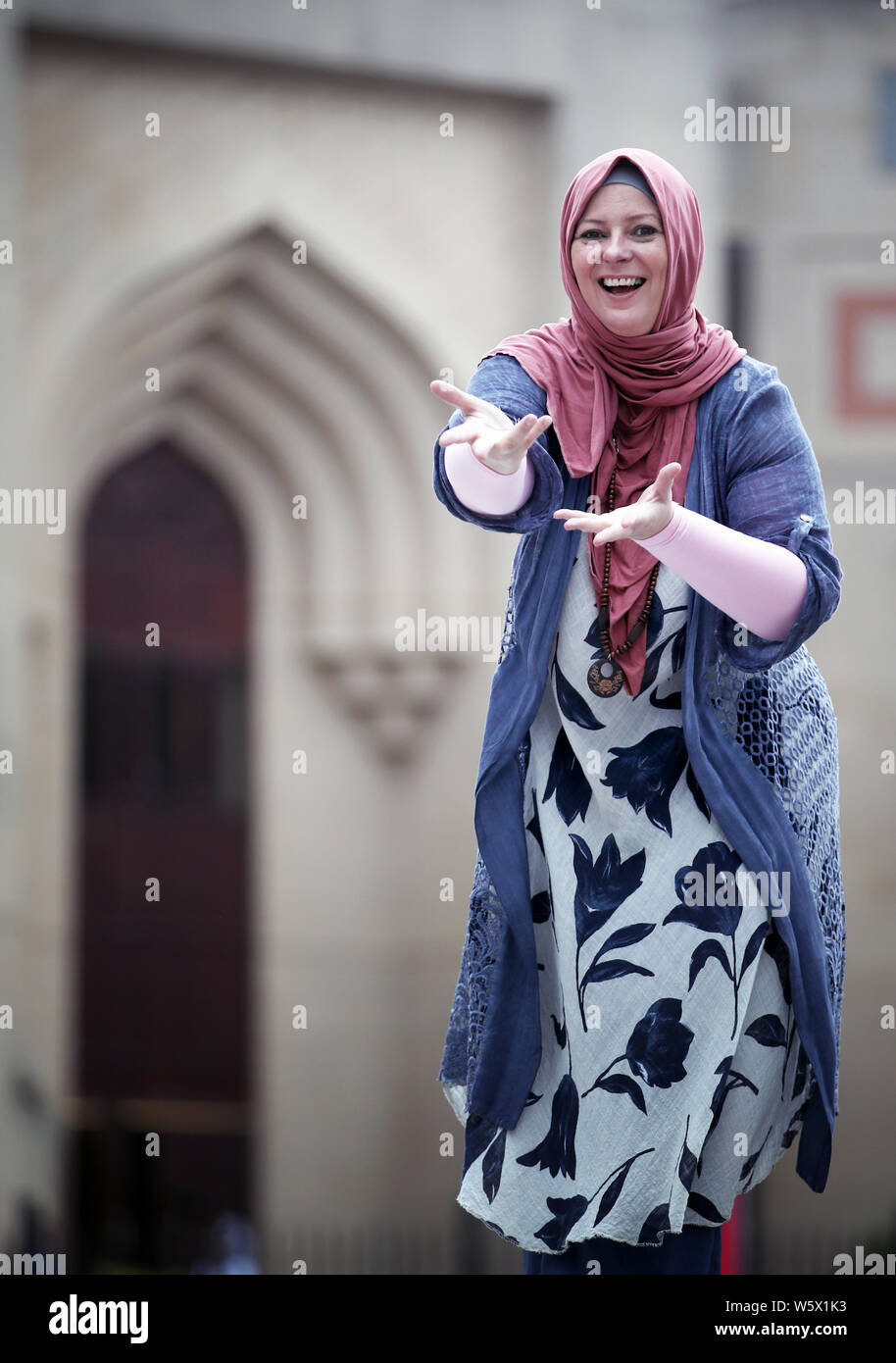 Journalist and human rights activist Lauren Booth outside Edinburgh ...