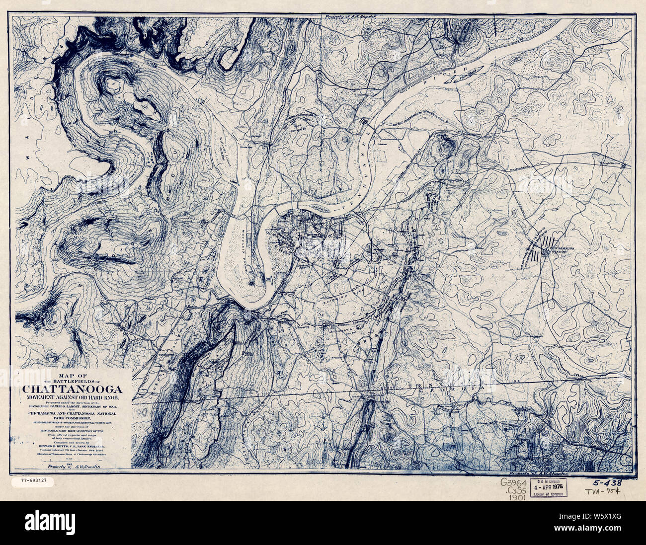 Civil War Maps 0878 Map of the battlefields of Chattanooga movement ...