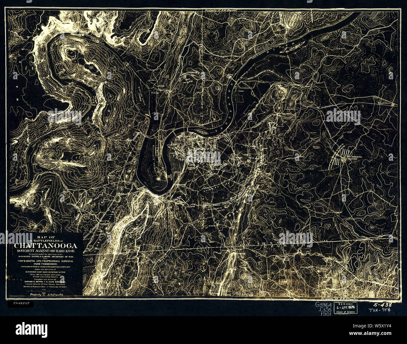 Civil War Maps 0878 Map of the battlefields of Chattanooga movement ...