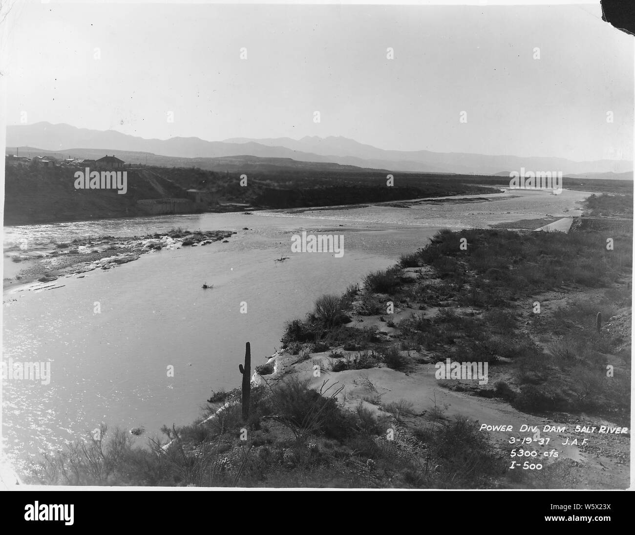 Power Diversion Dam, Salt River.; Scope and content: Photograph from ...