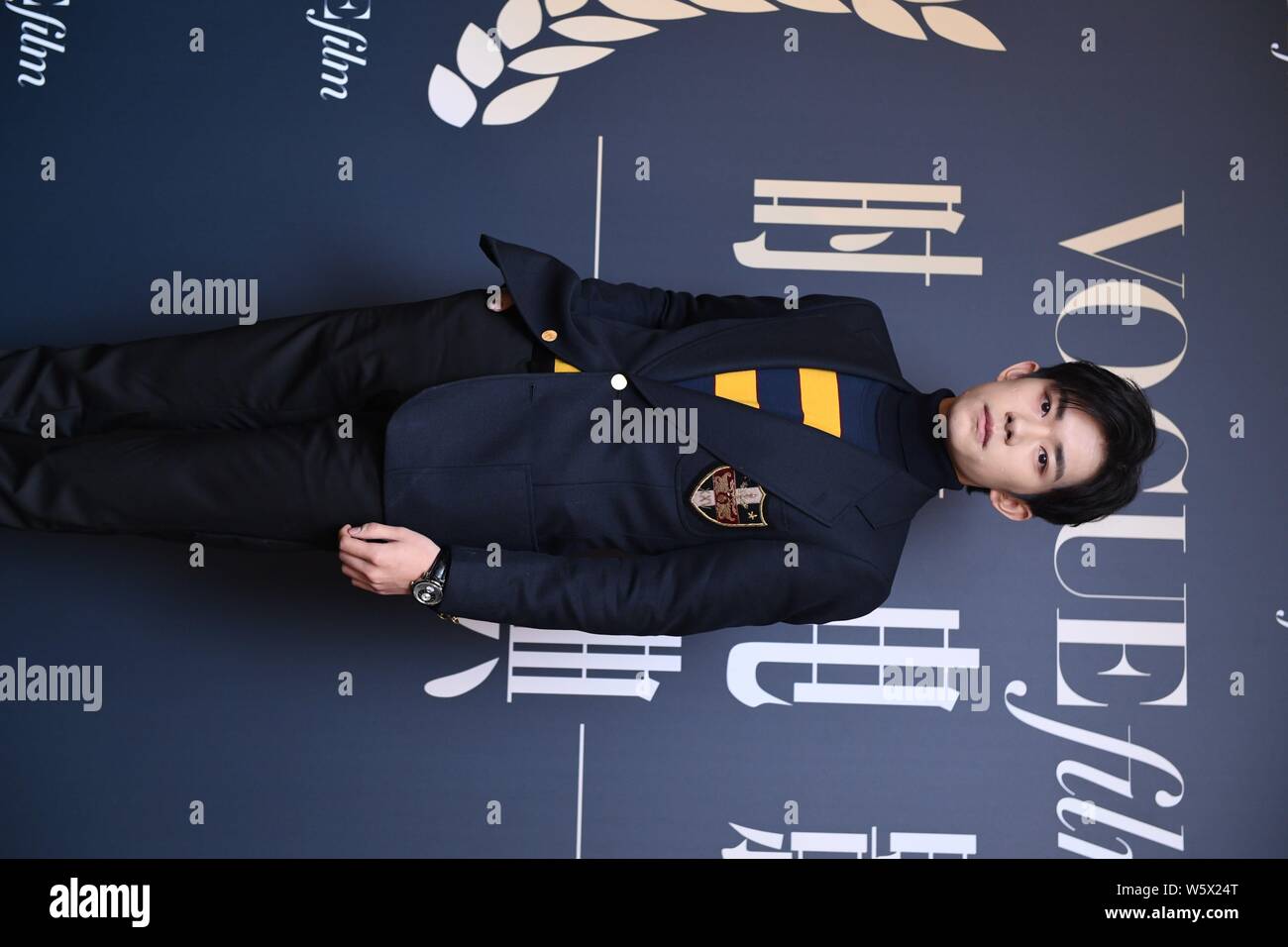 Jackson Yee or Yi Yangqianxi of Chinese boy group TFBoys poses as he ...