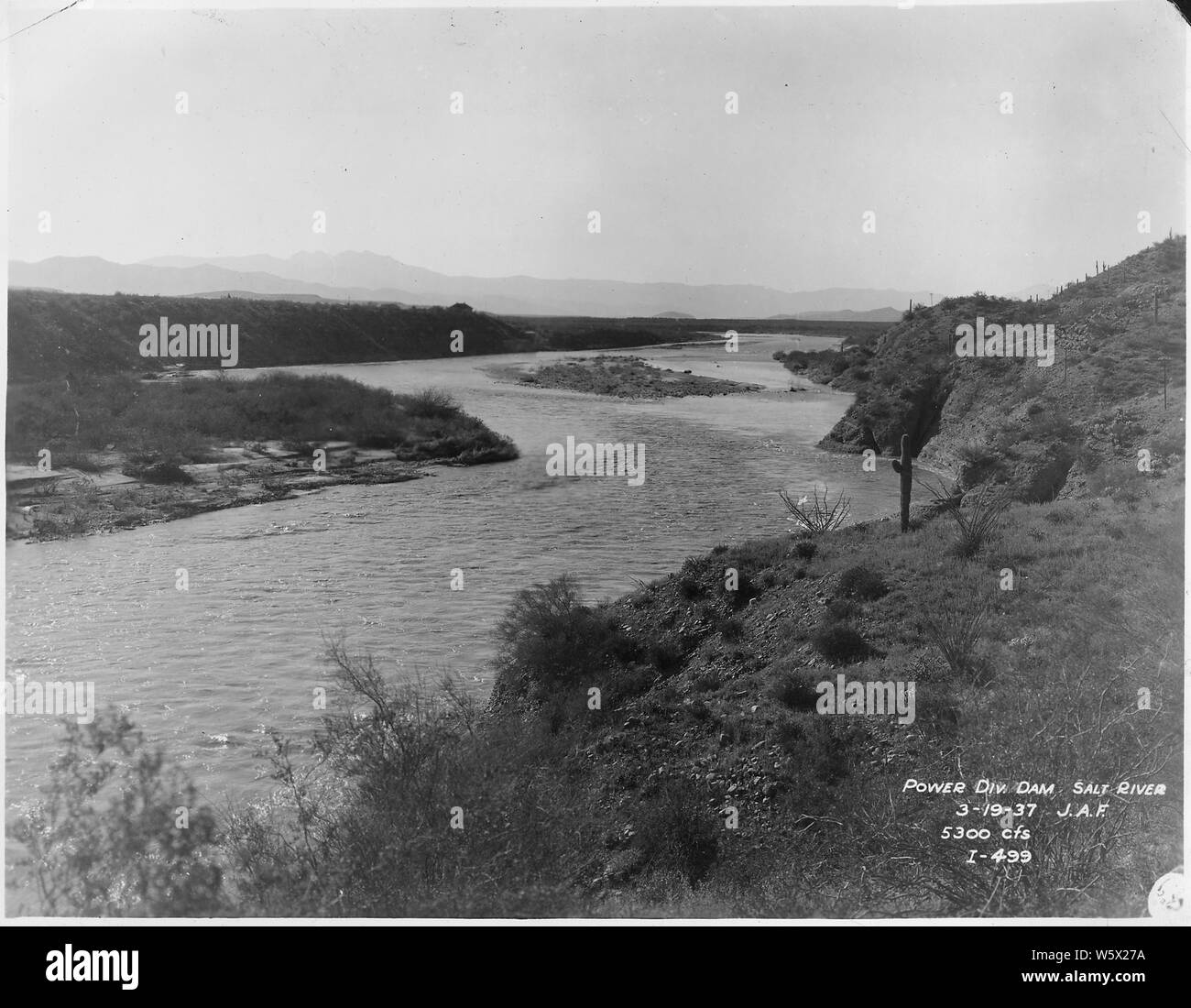 Power Diversion Dam, Salt River.; Scope and content: Photograph from ...