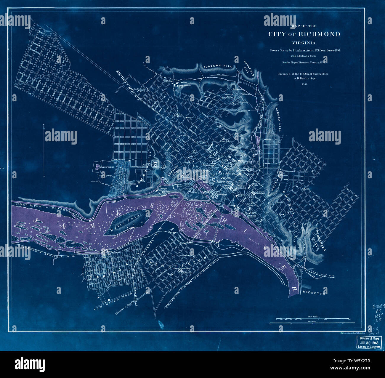 Civil War Maps 0882 Map of the city of Richmond Virginia Inverted ...