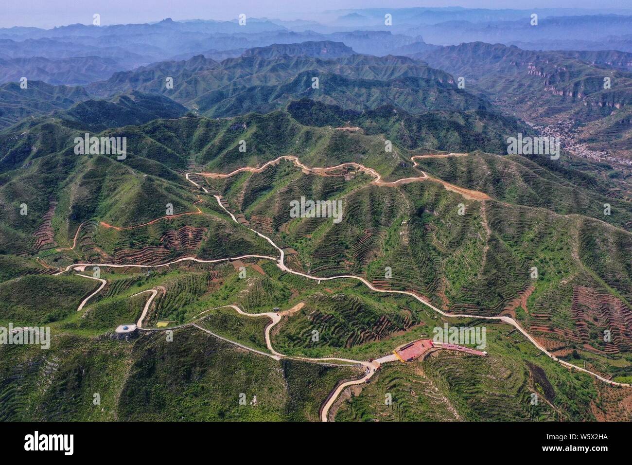 Handan. 30th July, 2019. Aerial photo taken on July 30, 2019 shows ...