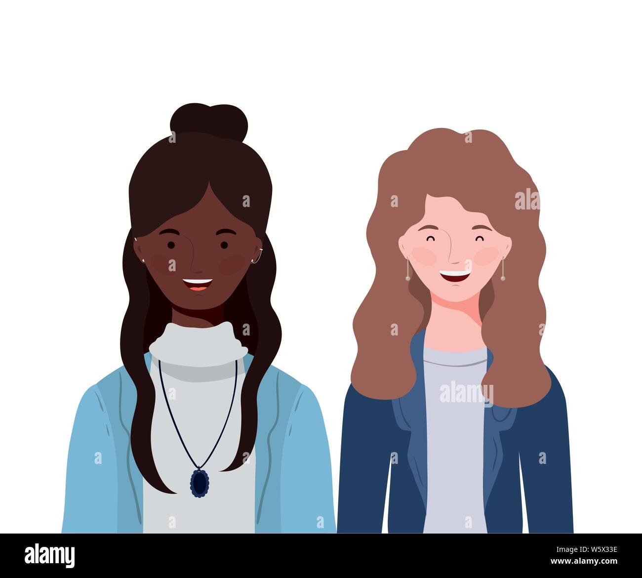 young women on white background Stock Vector Image & Art - Alamy
