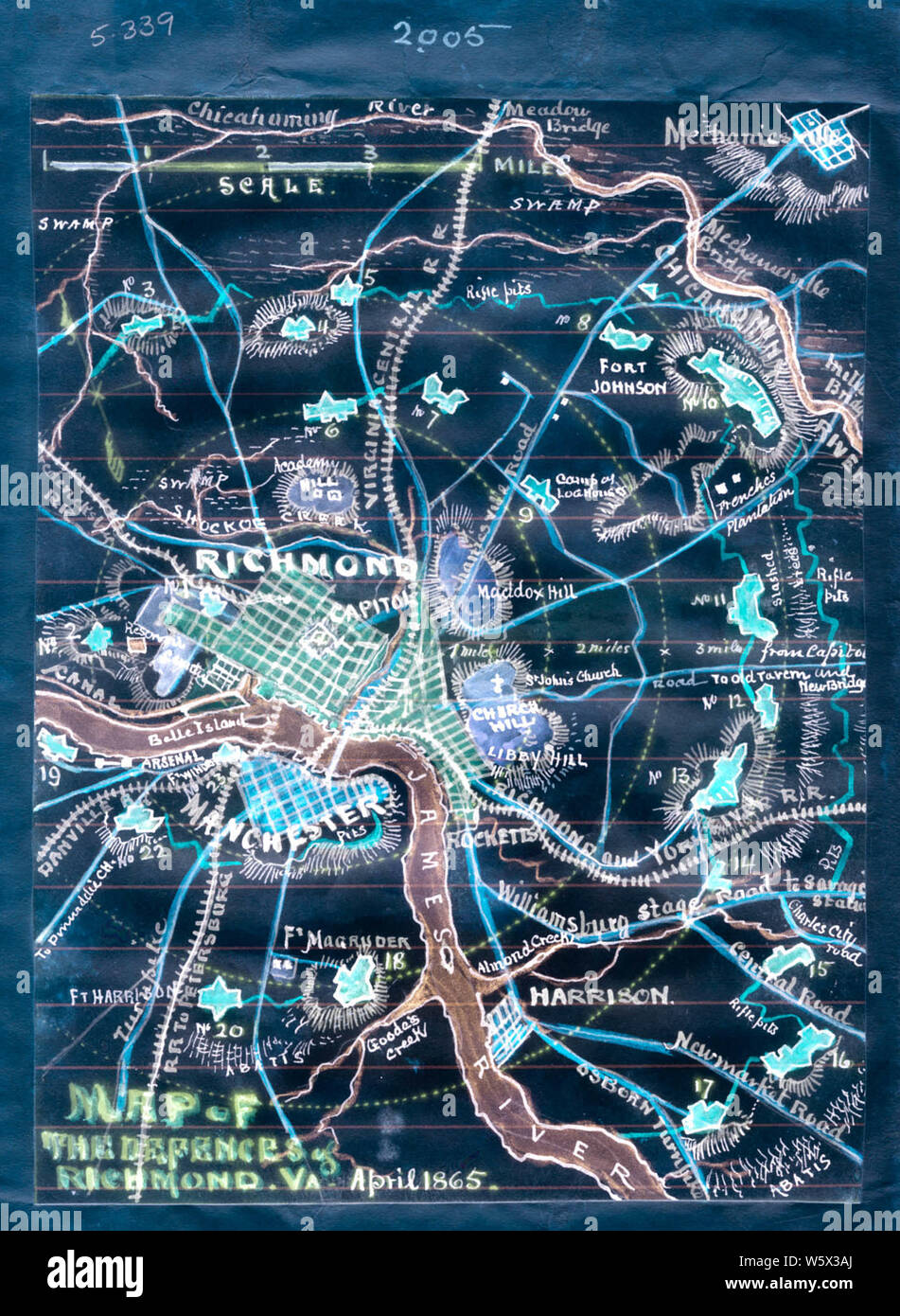 American civil war map 1865 hi-res stock photography and images - Alamy