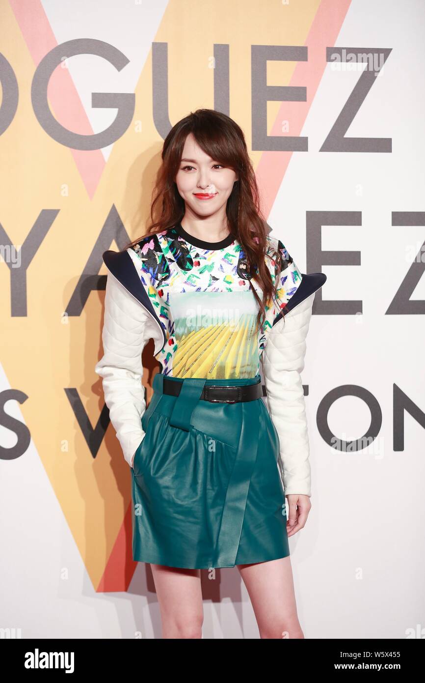 Chinese actress Tiffany Tang or Tang Yan arrives at the Louis Vuitton ...