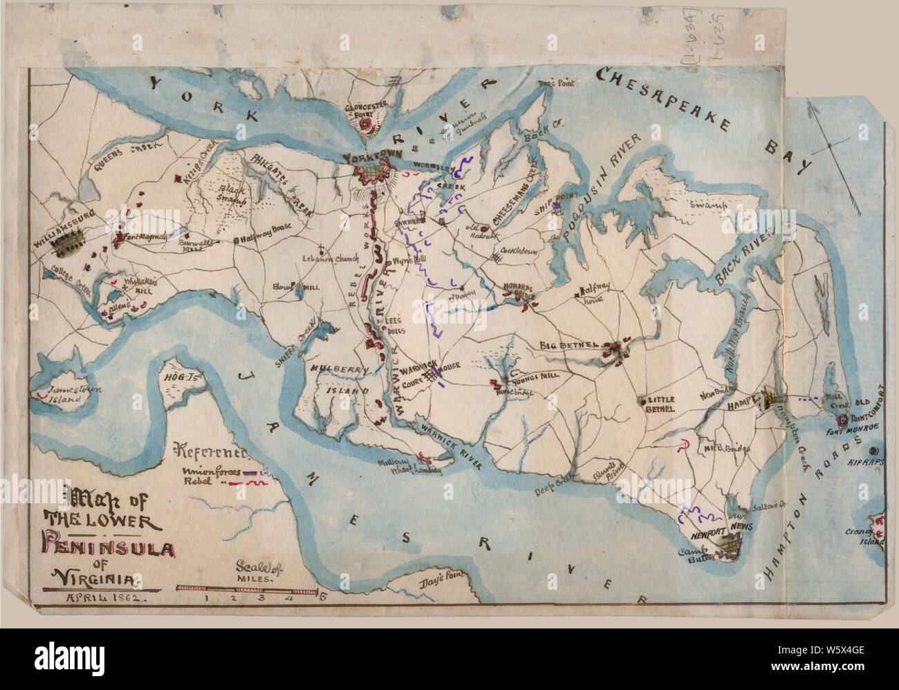 Civil War 1862 Map High Resolution Stock Photography and Images - Alamy