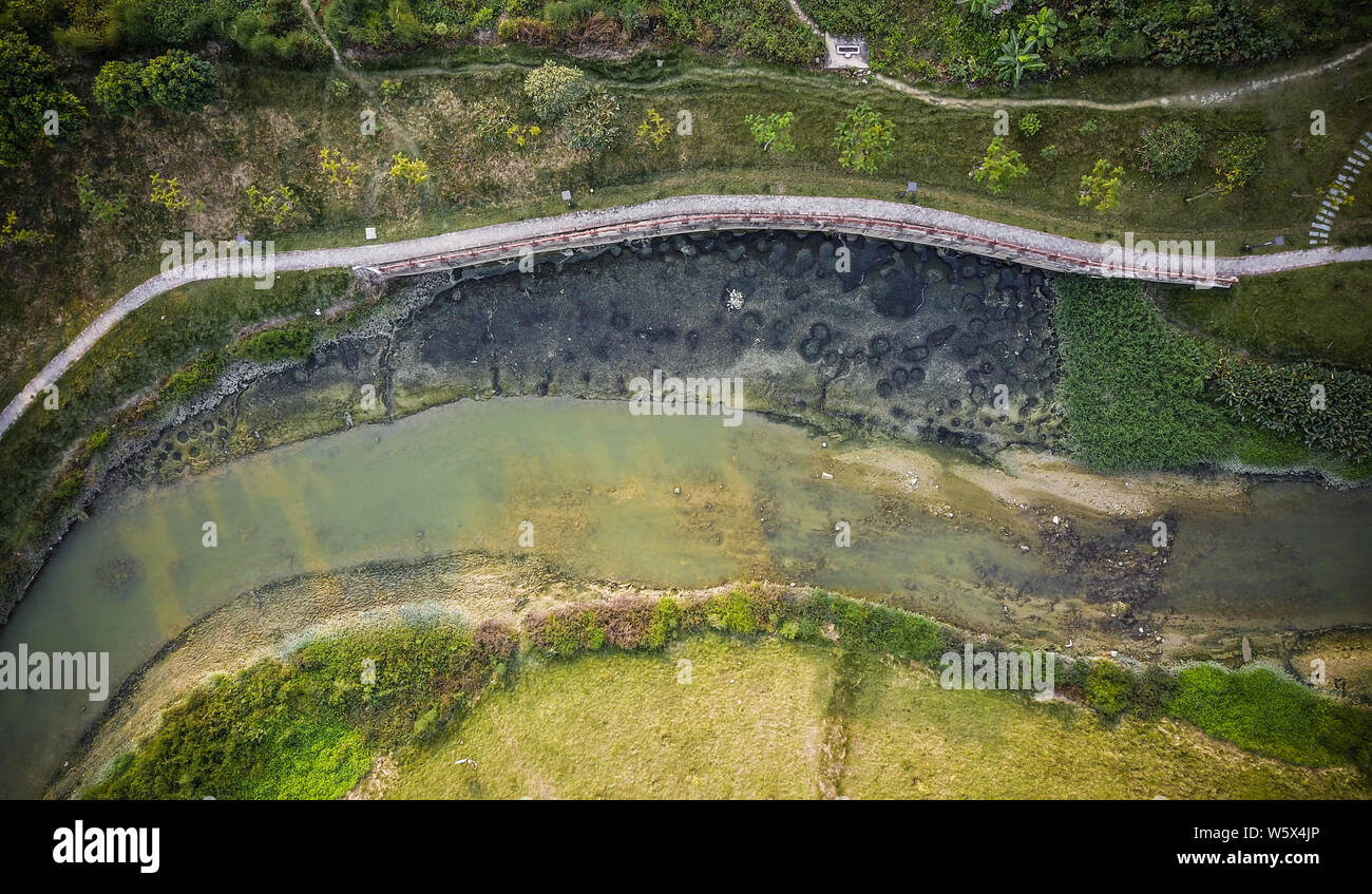 Aerial view water pollution river china hi-res stock photography and ...