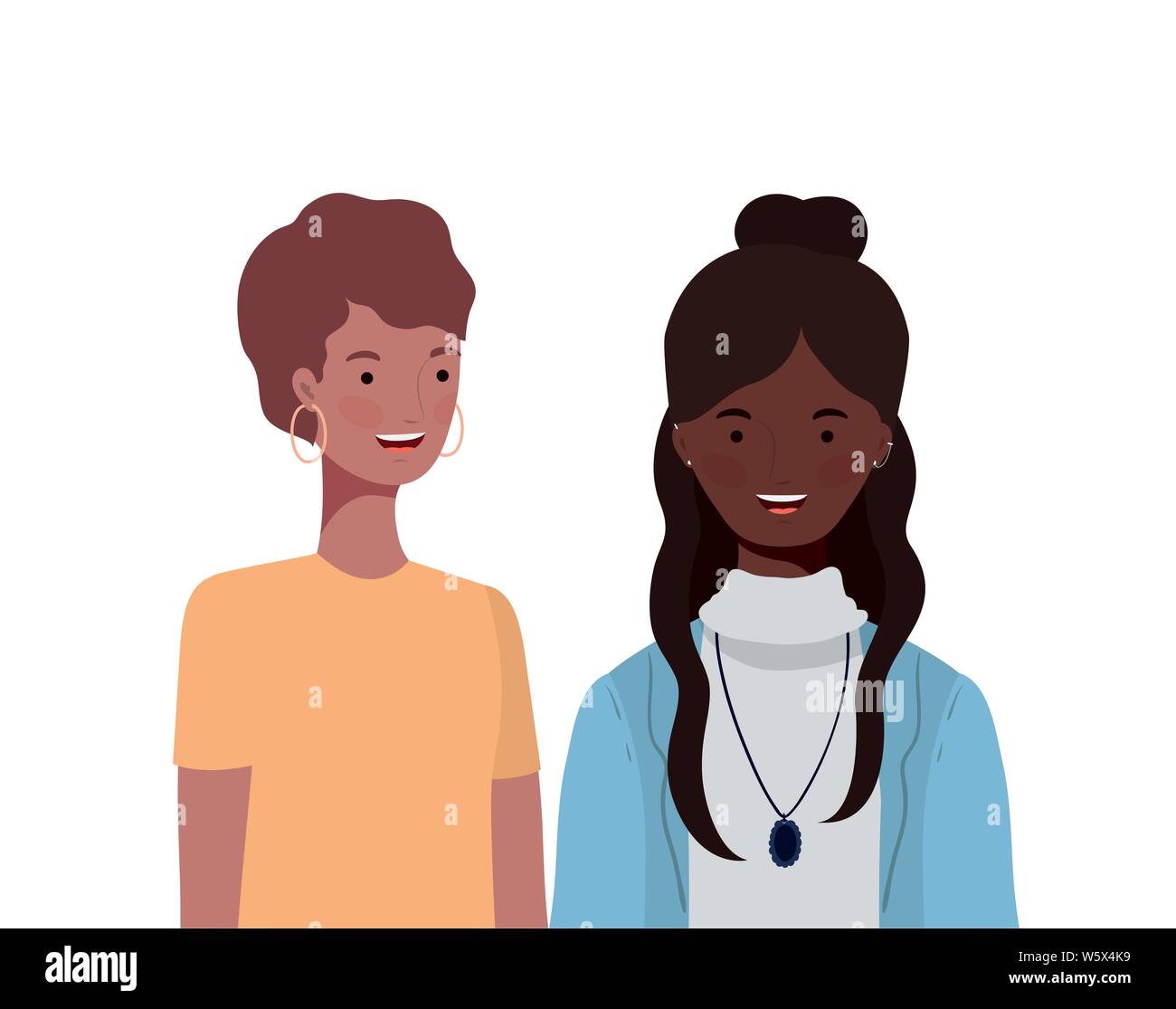 young women on white background Stock Vector Image & Art - Alamy