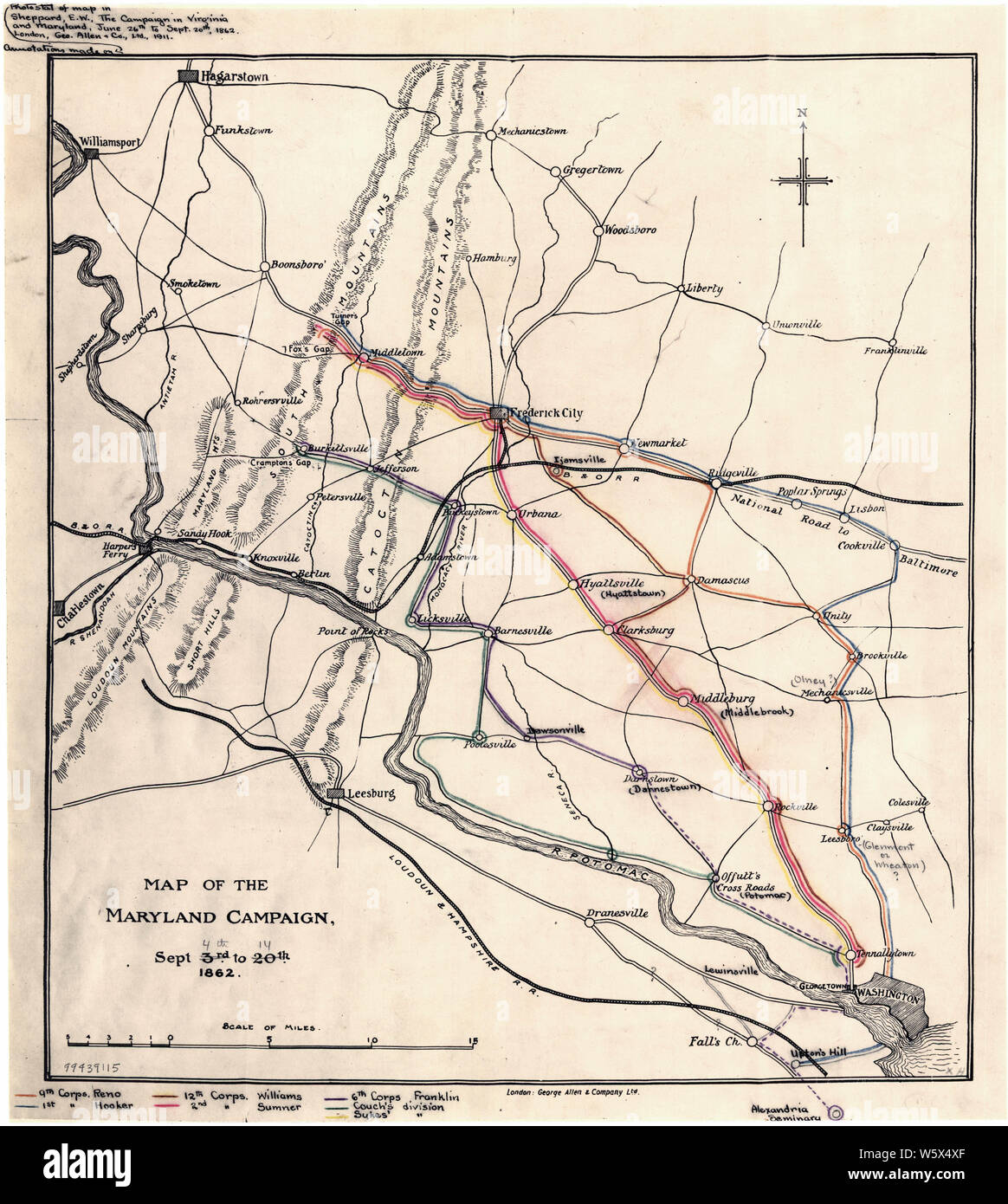 Civil War 1862 Map High Resolution Stock Photography and Images - Alamy