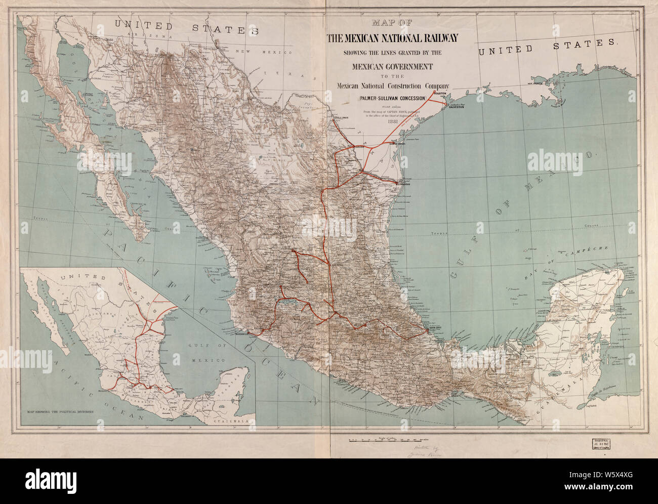 Mexican american war map hi-res stock photography and images - Alamy
